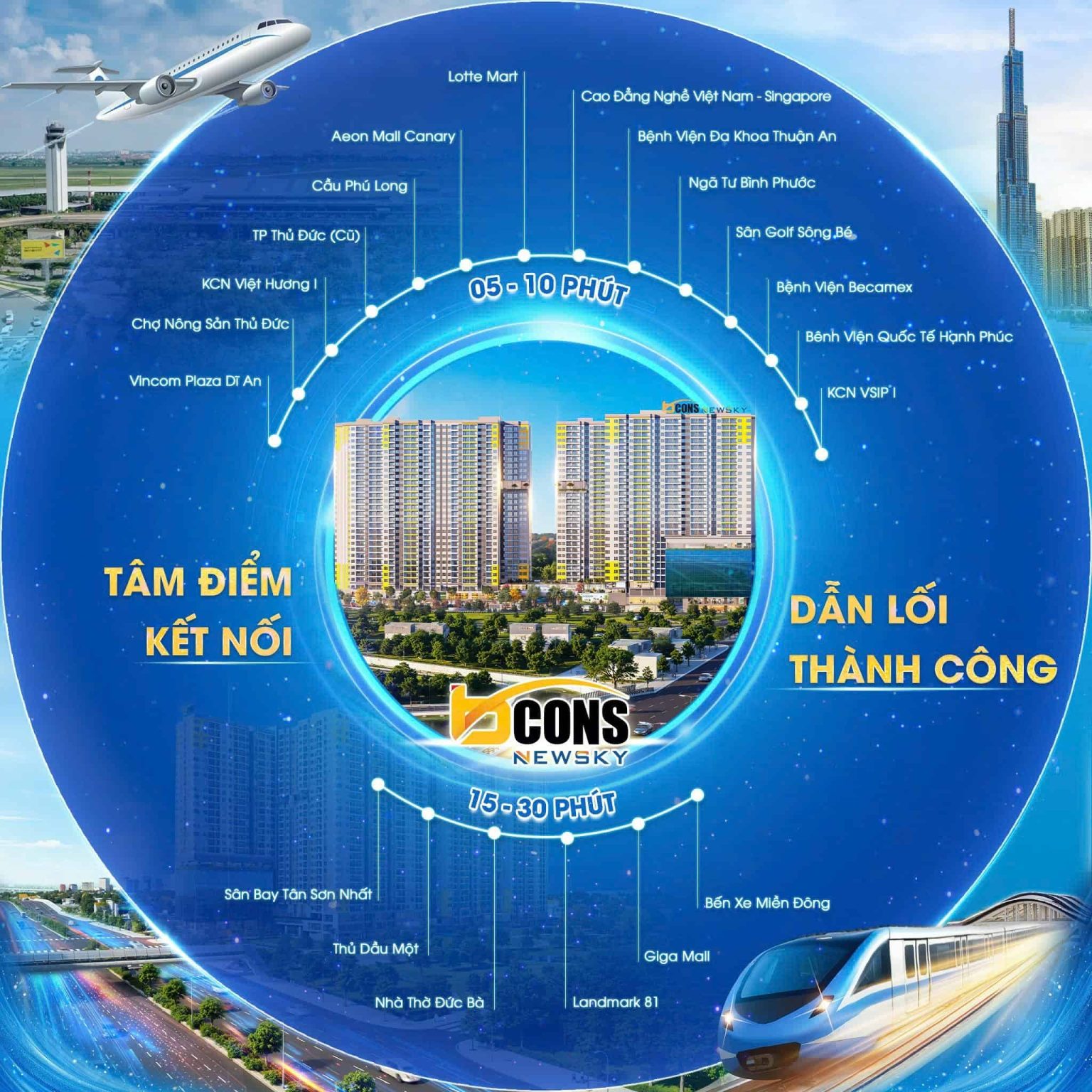 Bcons New Sky Quốc Lộ 13 – Căn hộ Thuận An | Giá từ 48,3tr/m²